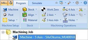 MILL Module > Creating Machining Operations > Machine > Load From File